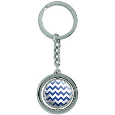 Thin Blue Line 2 Two Asterisk K-9 Unit Police Spinning Round Metal Key ...