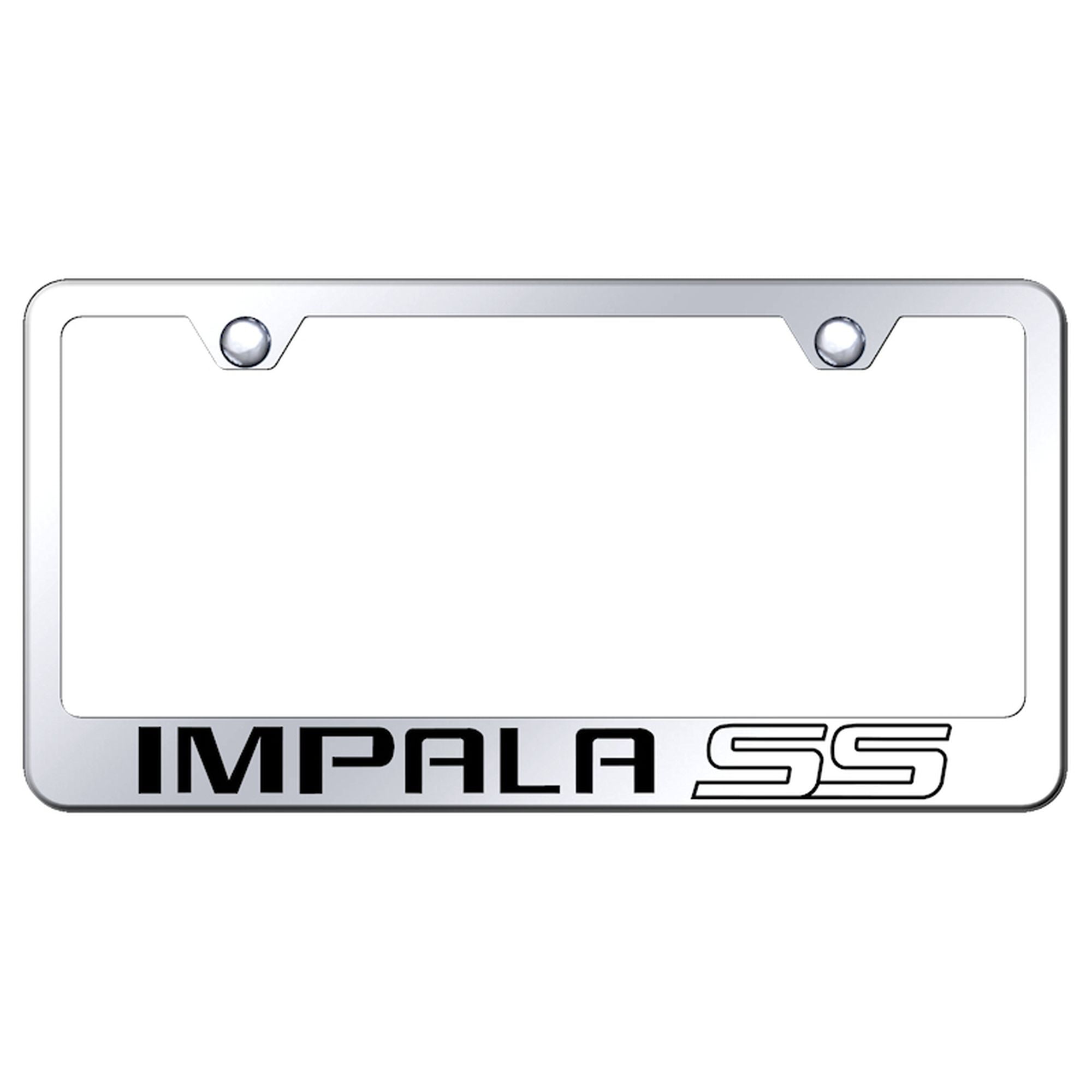 Chevy Impala SS Laser Etched Logo Stainless Steel License Plate Frame ...