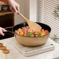 Nonstick Frying Pan Wok with Honeycomb Texture, Induction & Gas ...