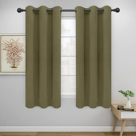 ZMLEVE Blackout Curtains for Bedroom, Solid Thermal Insulated Grommet ...