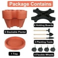 Stackable Planter 6 Tier with Wheels and Tools, Indoor Outdoor ...