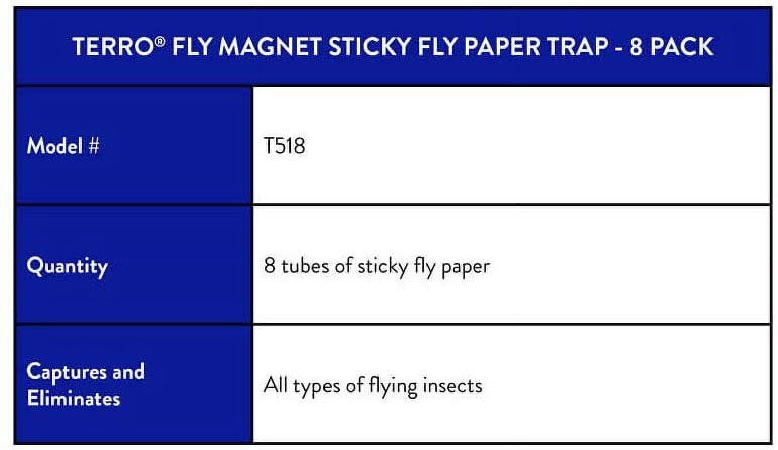 TERRO T518 Fly Magnet Sticky Fly Paper Fly Trap, 8 Count (Pack of 1) in Nepal at NPR 3188, Rating: 5