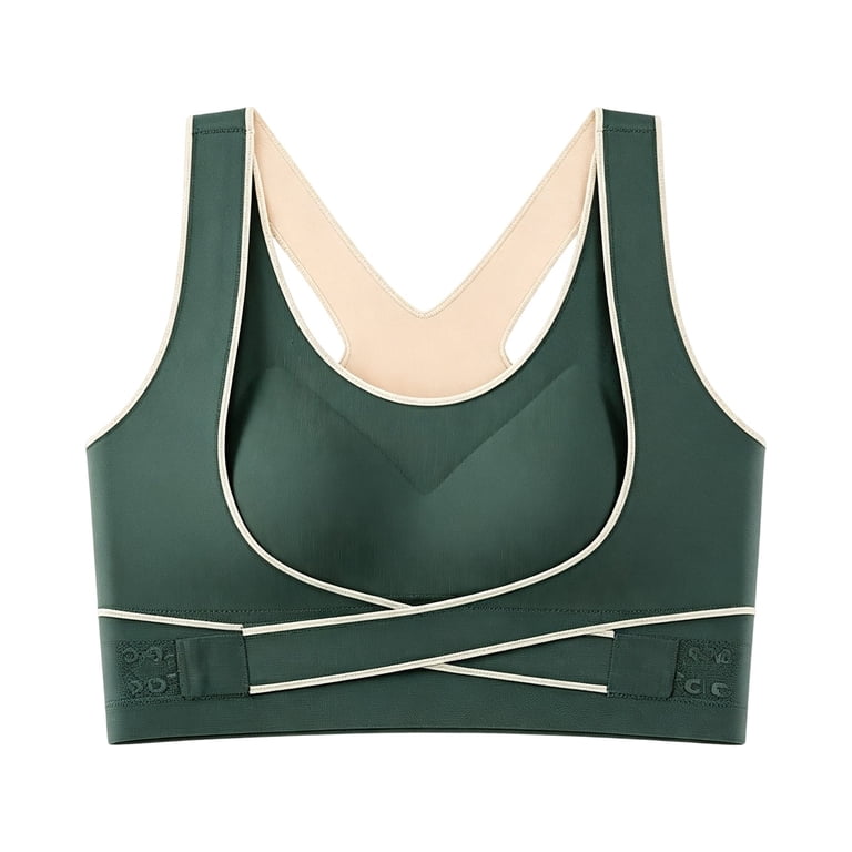 KHONTS Women's Wireless Posture Corrector Bras No Underwire Push up ...