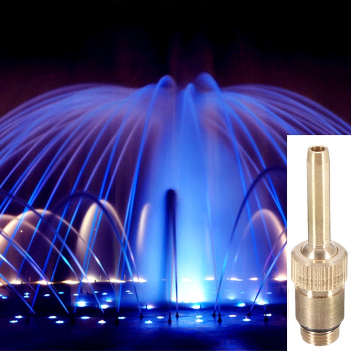 2/4Pcs 1/4''Adjustable Water Spray Straight Jetting Fountain Nozzle ...