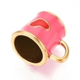 304 Stainless Steel Enamel Pendants Cup with Heart Charm Ion Plating(IP ...