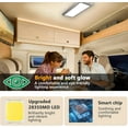 2 Pack RV LED Interior Lights,3 Color RV LED Super Bright Fixture,12V ...