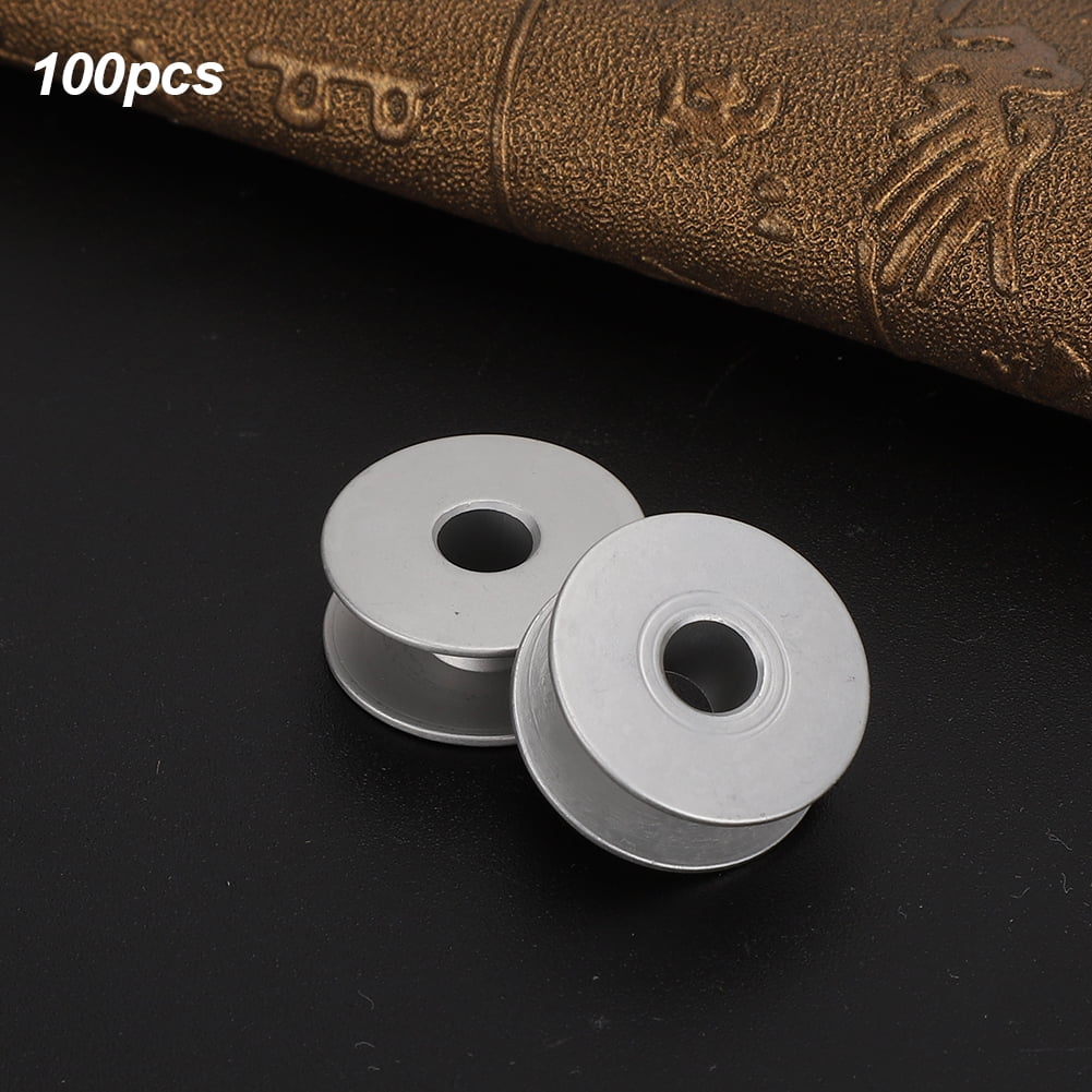 Sonew Metal Bobbins,100Pcs Metal Bobbins for Flat Embroidery Car Sewing ...