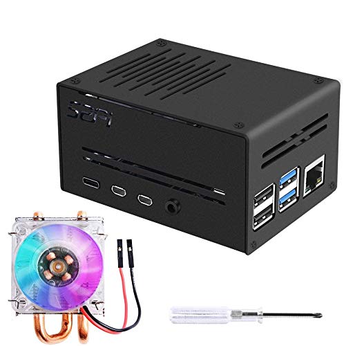 Buy GeeekPi Raspberry Pi 4 Metal Case with Fan,Raspberry Pi 4B Case with Raspberry Pi Low ...