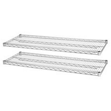 Wire Shelving, Add-On Unit, 4 Shelf-2 Post, 36 in. x 18 in., Chrome ...