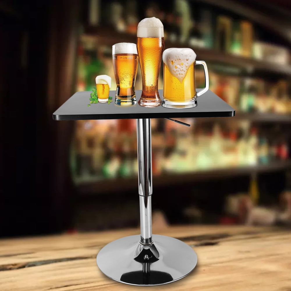 Miumaeov Square Bar Table Storage Table Pub Computer Desk 360° Swivel ...