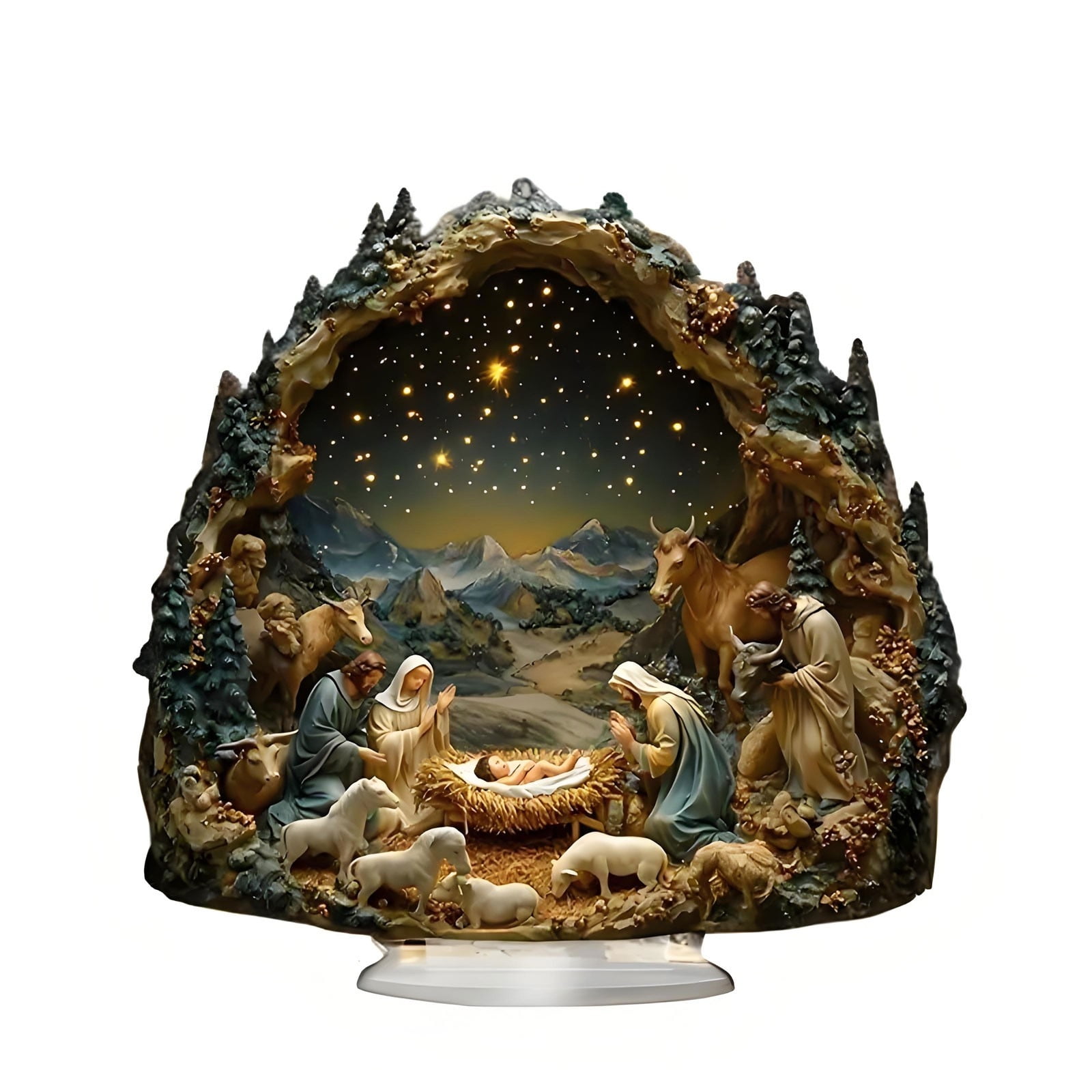 Click here for Slynshome Nativity Scene Table Decoration Acrylic... prices