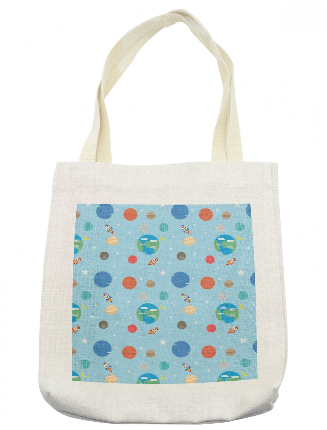 Space Tote Bag, Illustration of Colorful Space Elements Planets Cosmic ...