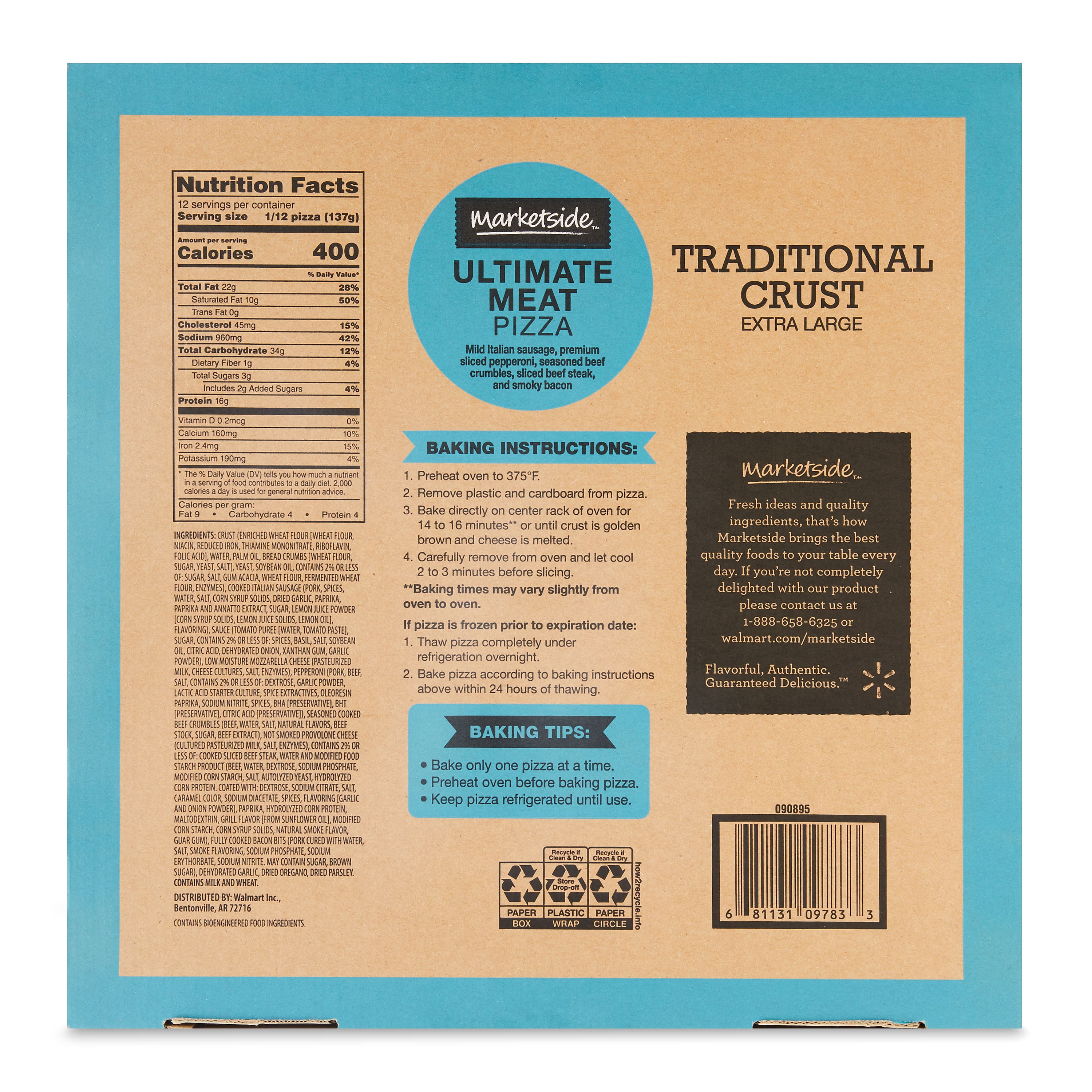 Walmart Marketside Ultimate Meat Pizza