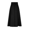 Homenesgenics Clearance Long Skirts Women Solid Color High Waist