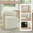 Spruce & Spring Upholstered Dining Chair with Wooden Armrests and ...
