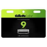 Gillette Labs Men's Razor Blade Refills with Exfoliating Bar, Green, 9 ...