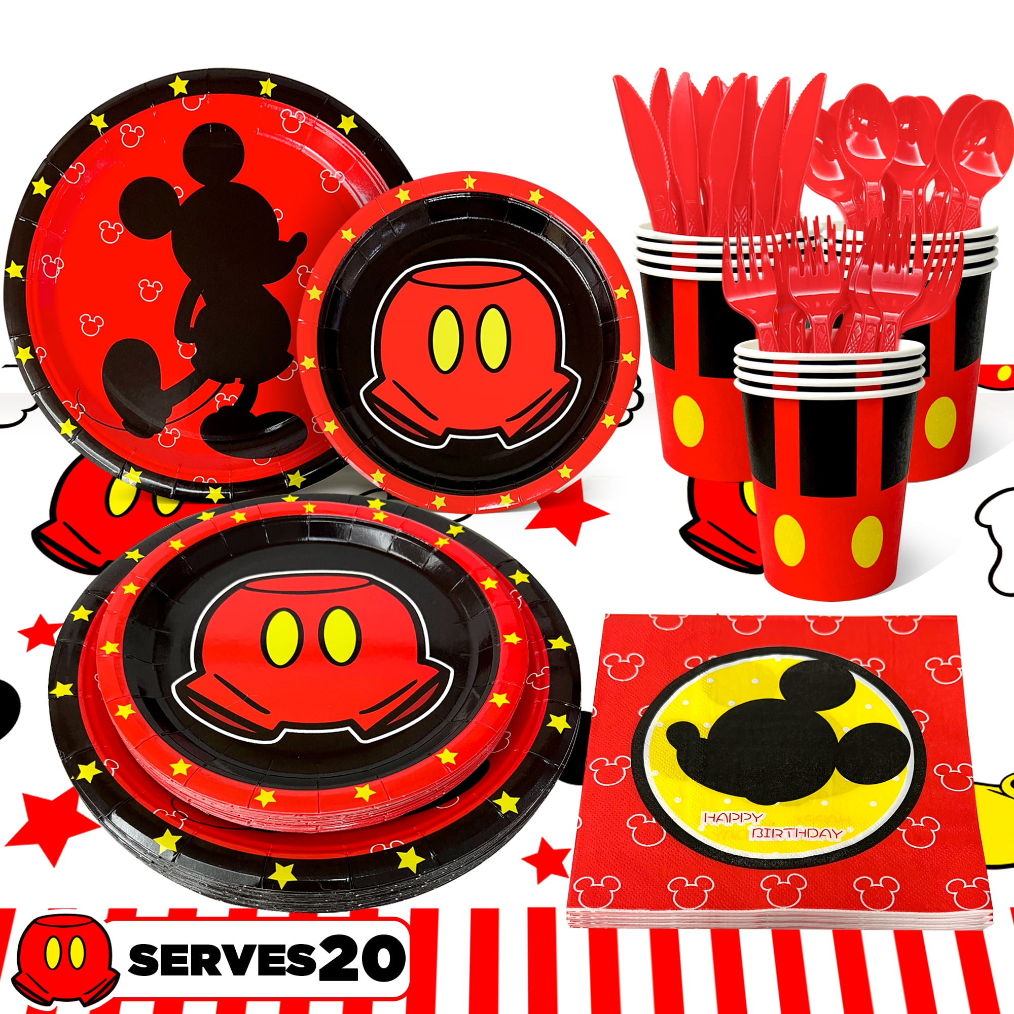 Click here for Elifjoydeco Mickey Party Tableware  141pcs Mickey... prices