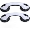 Shower Wall Grab Bar, Dual Locking Suction Cups and Wide Handle, Shower ...