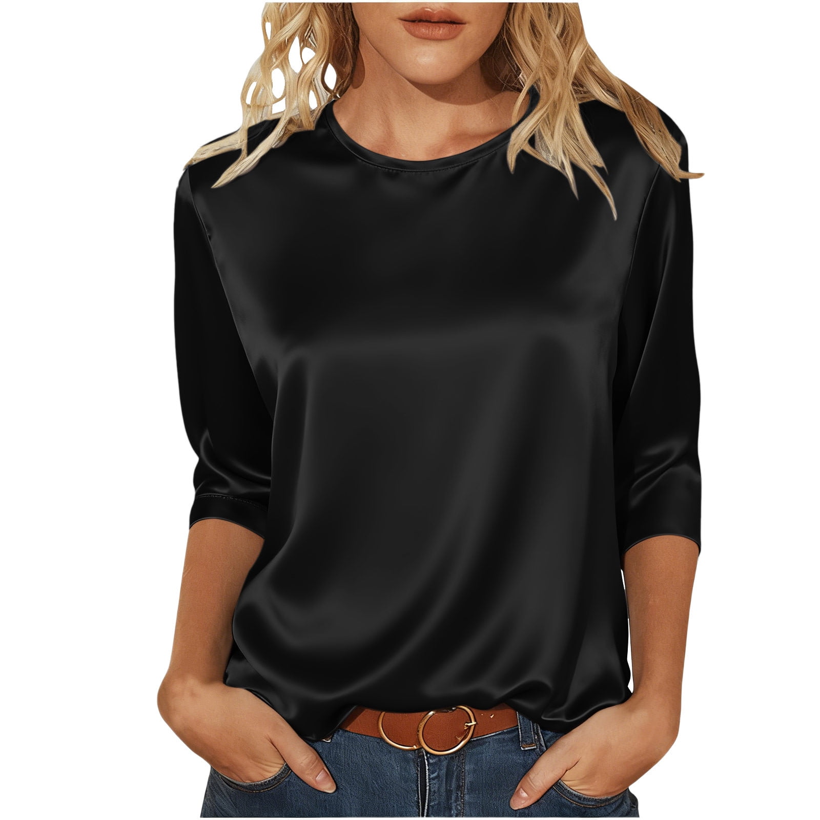Click here for Jynxianti Satin Blouses For Women Dressy Casual 3/... prices