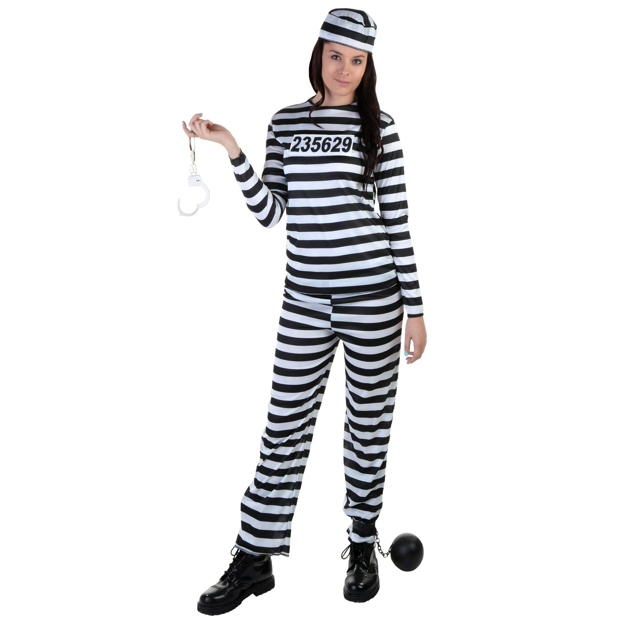 Click here for Fun Costumes Womens Striped Prisoner Costume M prices