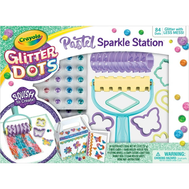 Crayola Glitter Dots Sparkle Station 100 Pieces Craft Set, Child, Ages ...