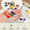 5Pcs Flat Oval Stone, 13 x 18mm Natural Oval Flatback Gemstone Natural ...