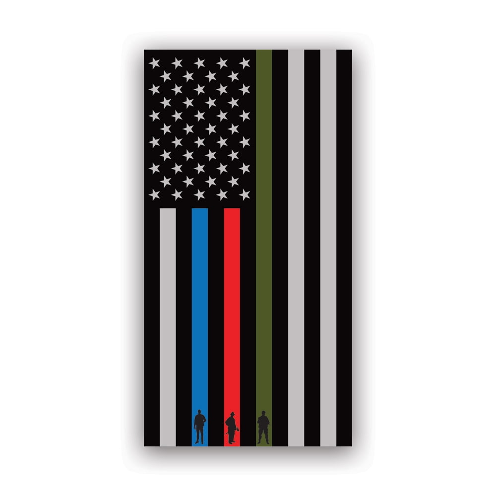 Military American Flag Sticker