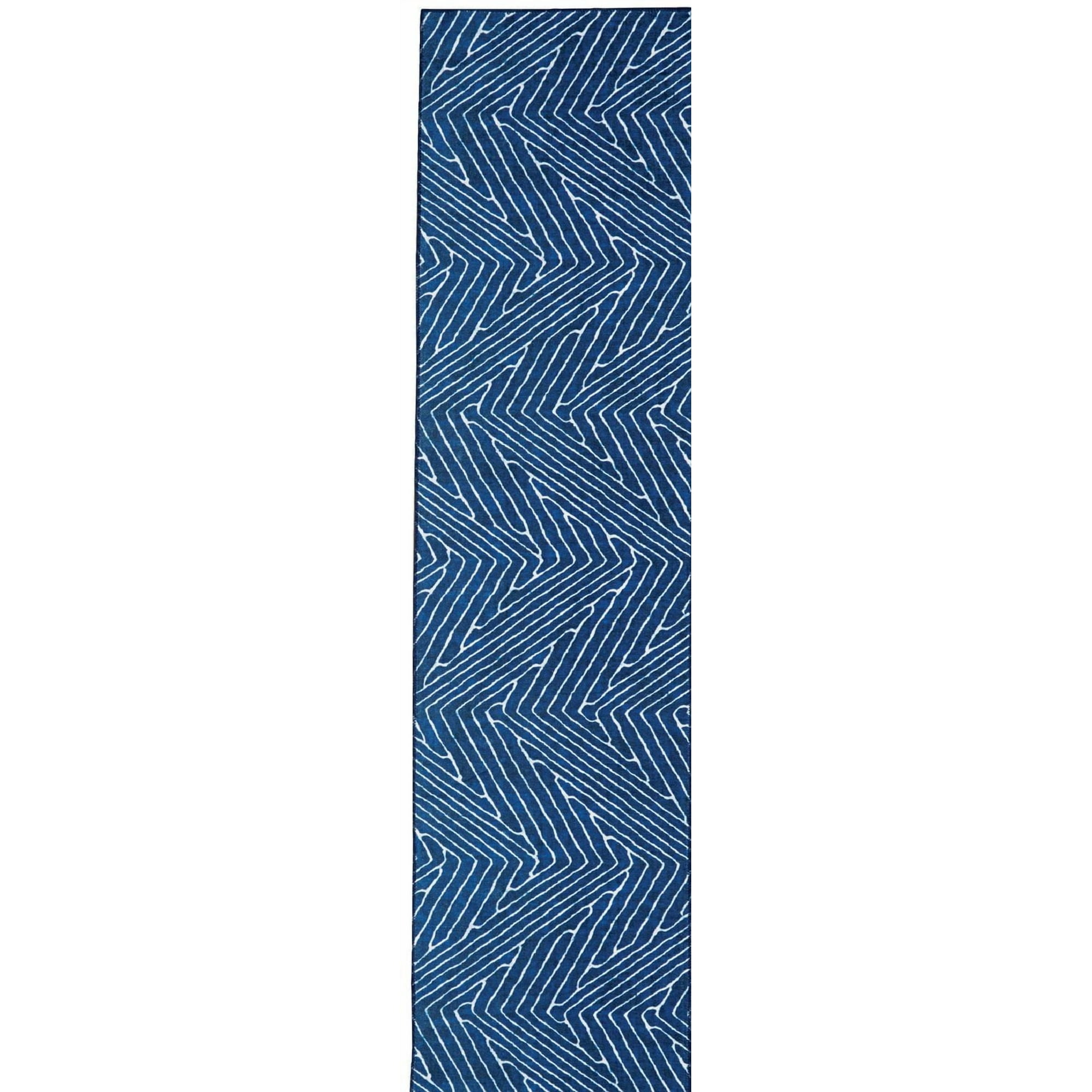 Click here for Linon Fuller 2 X 8 Washable Runner  Blue And Ivory... prices