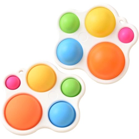 Fidget Dimple Toy,6 pcs Simple Dimple Fidget Popper Stress Relief ...