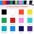 HTVRONT 14 PCS 12"x12" Glossy Permanent Vinyl Sheets Bundle Assorted ...