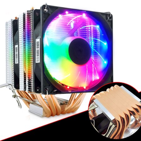 4-Pin Heating Pipe CPU Cooler Cooling Fan Thermal Air-cooled Pipe Cpu ...