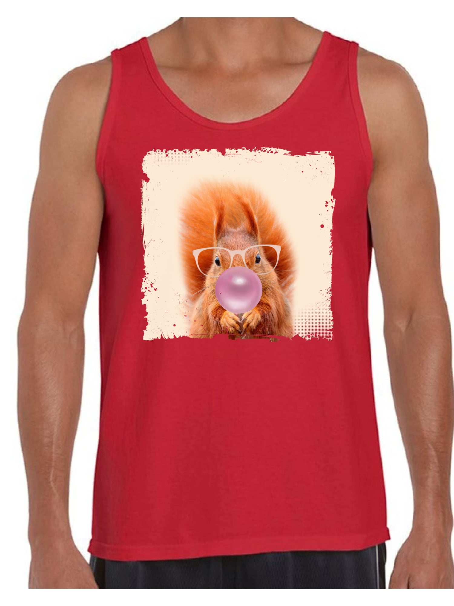 Awkward Styles Squirrel Shirt Men Tank Top Squirrel Blowing Pink Gum ...