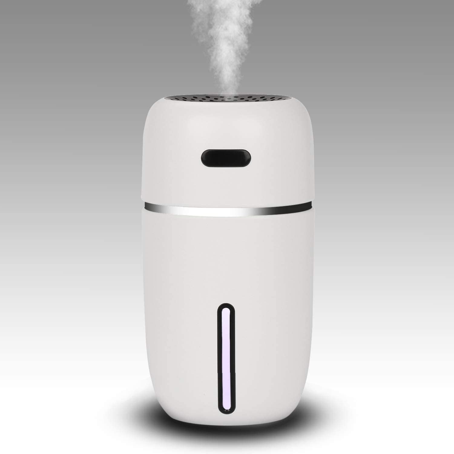 BZBRLZ Mini USB Humidifier Portable with 7 LED Warm Lights- 200ML Small ...