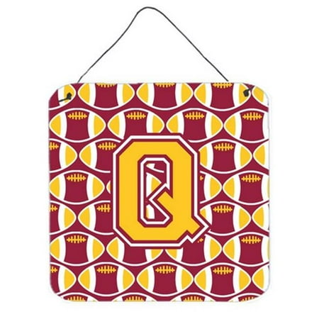 Letter Q Football Maroon & Gold Wall or Door Hanging Prints | Walmart ...