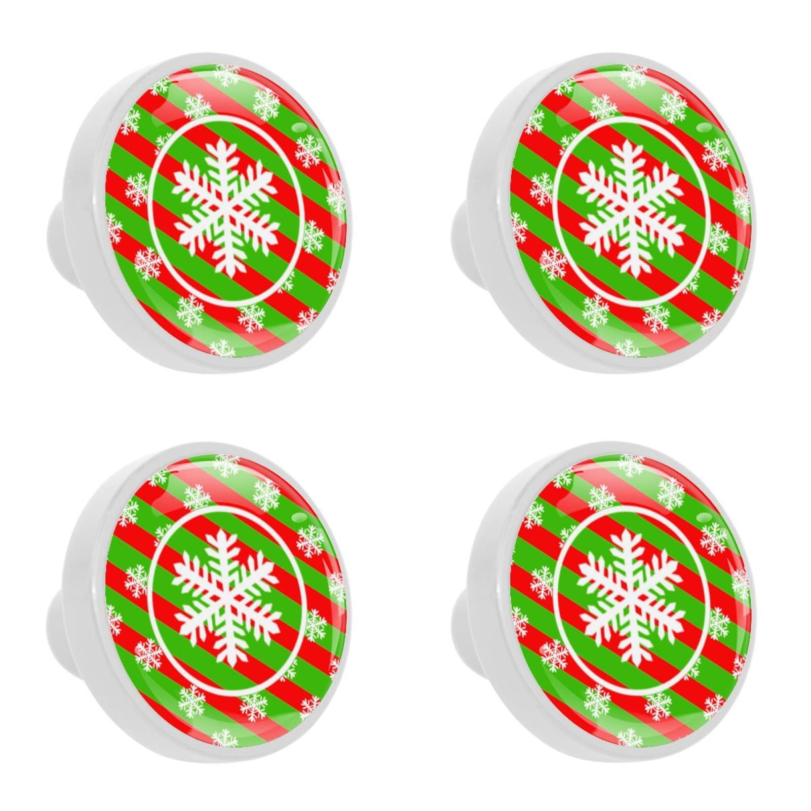 4 Pcs Christmas Knobs for Kitchen Cabinet Cupboard Dresser Bookcase ...