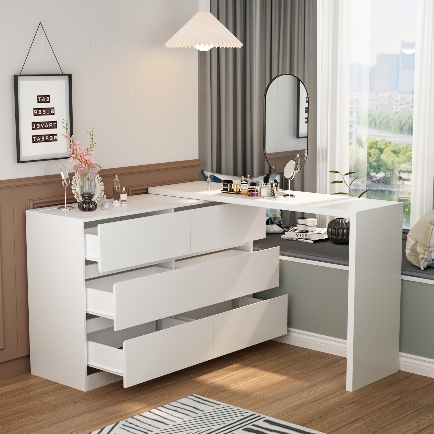 Click here for Monslipa Rotating White Drawer Dresser  Storage Ca... prices