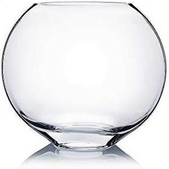 WGV Moon Vase, 6" X 2.5"W, 5.25" H, Clear Glass Floral Container With ...