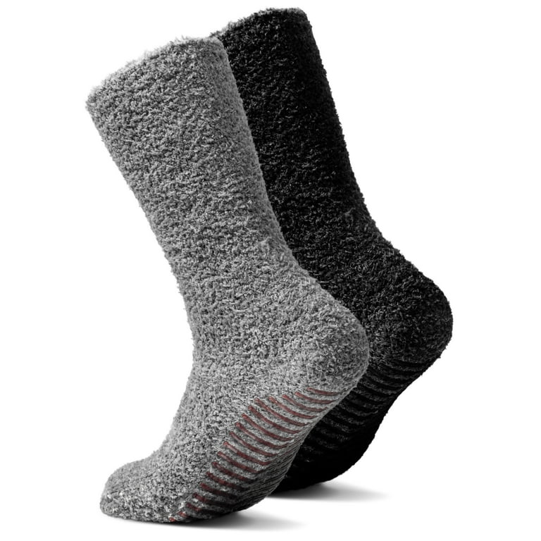 Fuzzy Socks With Grips For Men X4 Pairs Gripjoy Socks, 40% OFF