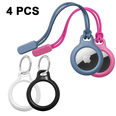4 Packs AirTag Case Key Ring, Keychain Holder for AirTags Items Keys ...