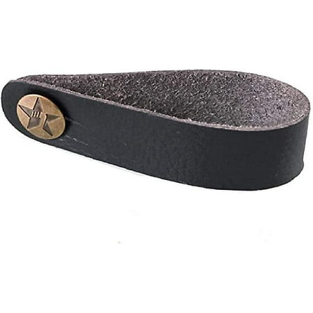 JOYWEI Guitar Strap String, Black Leather Guitar Neck Strap Button ...