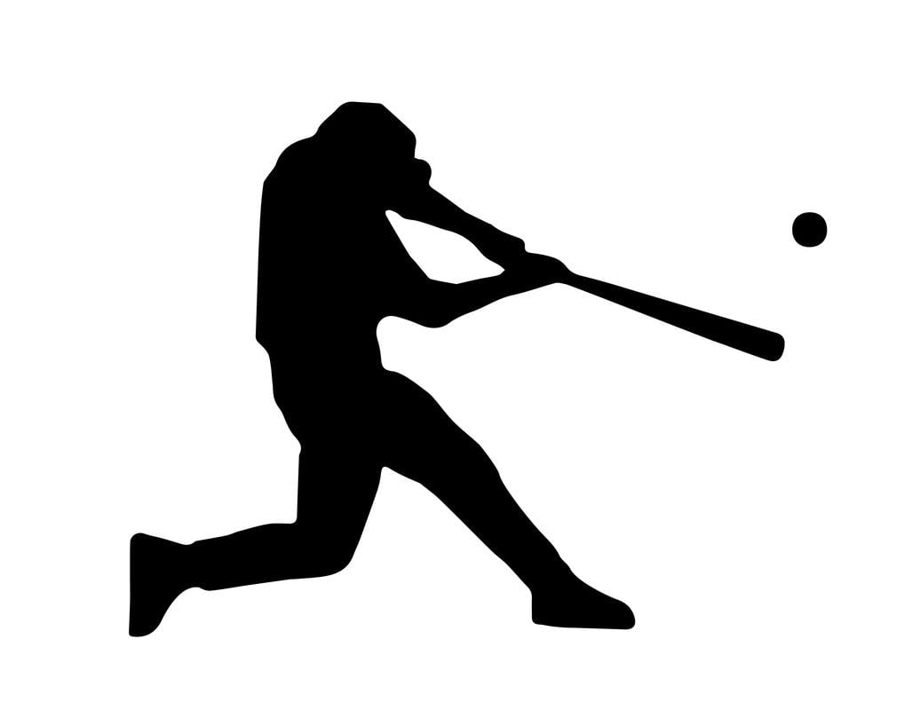 ND092 Baseball Hitter Hitting The Ball Decal Sticker | 5.5-Inches By 4. ...