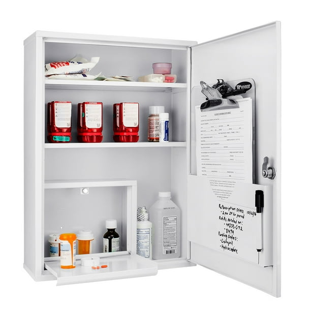 Winbest Large Wall Mount Steel Medical Medicine Cabinet - Walmart.com ...