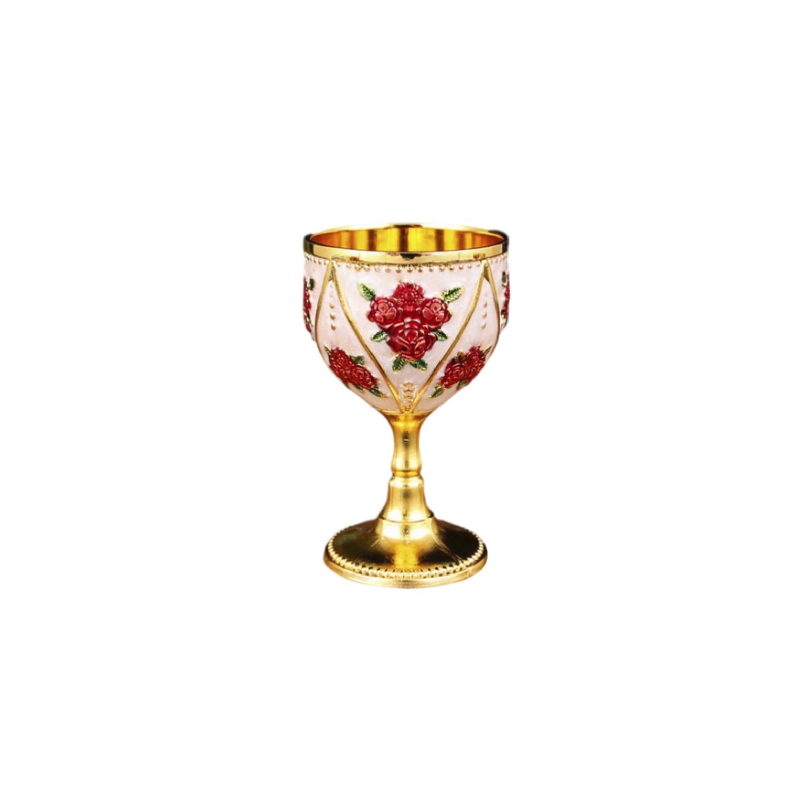 30ml Mini Goblet Vintage Alloy Cup Shatterproof Sturdy Medieval B ...