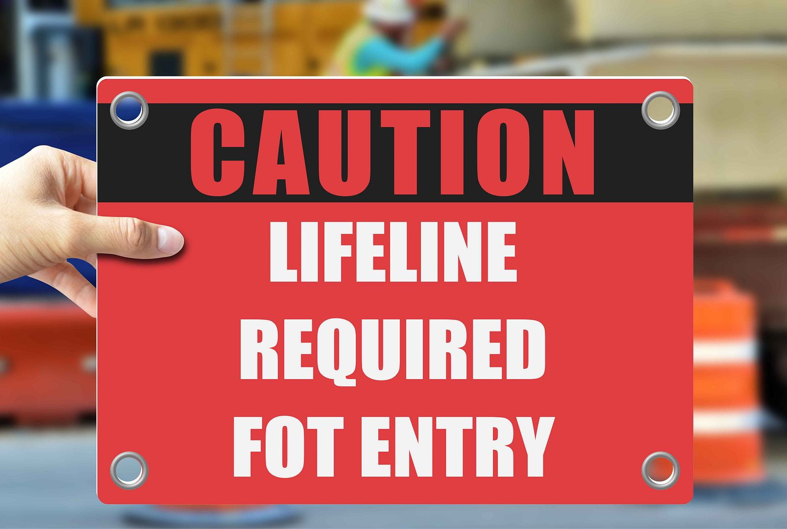 LIFELINE REQUIRED FOR ENTRY | Warning Notice Caution Danger 3mm PVC ...
