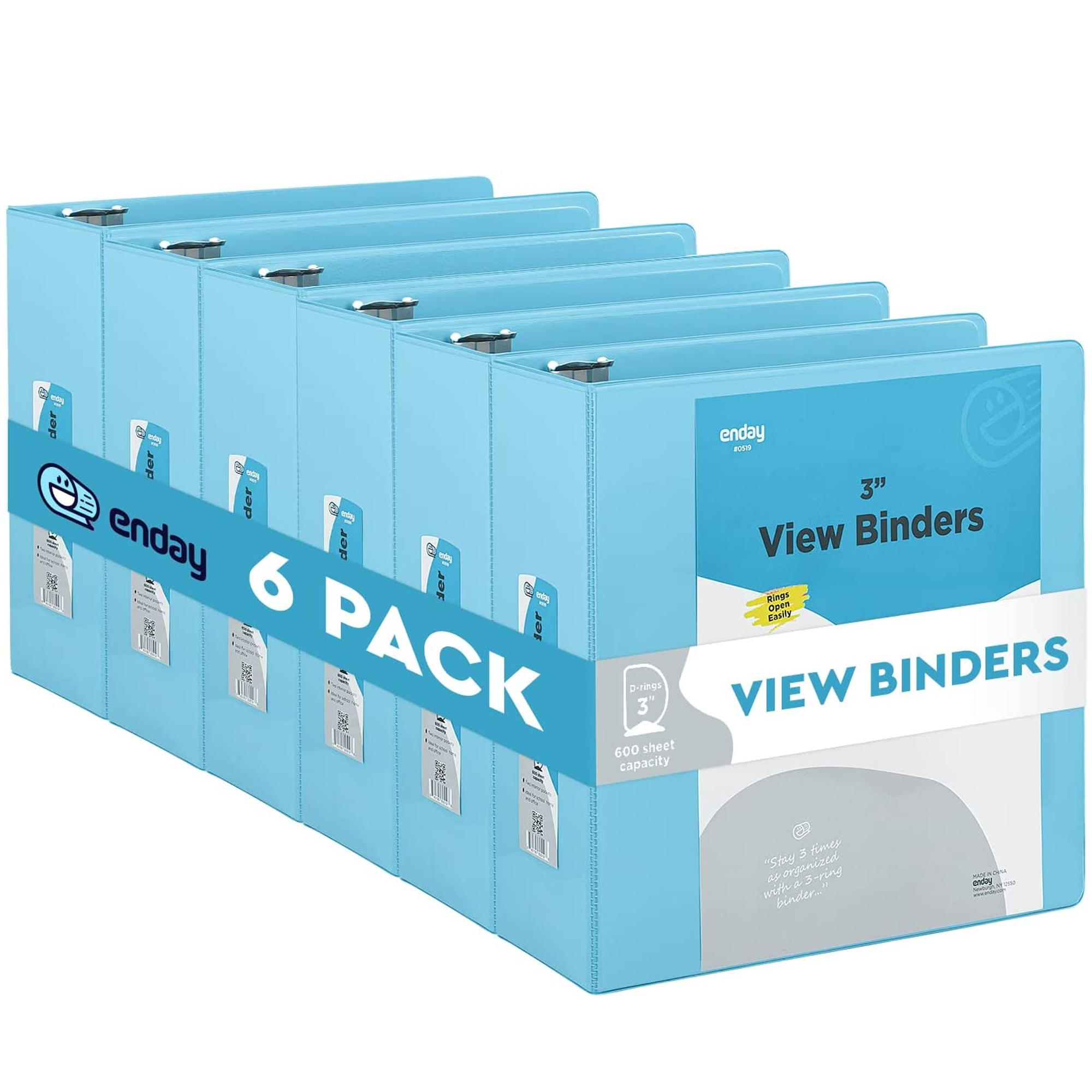 Enday 3 Inch Binder 3 Ring Binders with Pockets for Home, Office ...