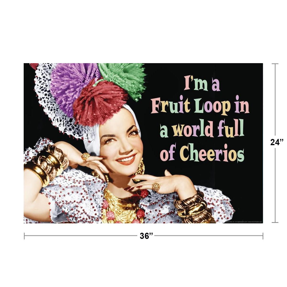 Buy Im A Fruit Loop In a World Full of Cheerios Funny Retro Famous ...
