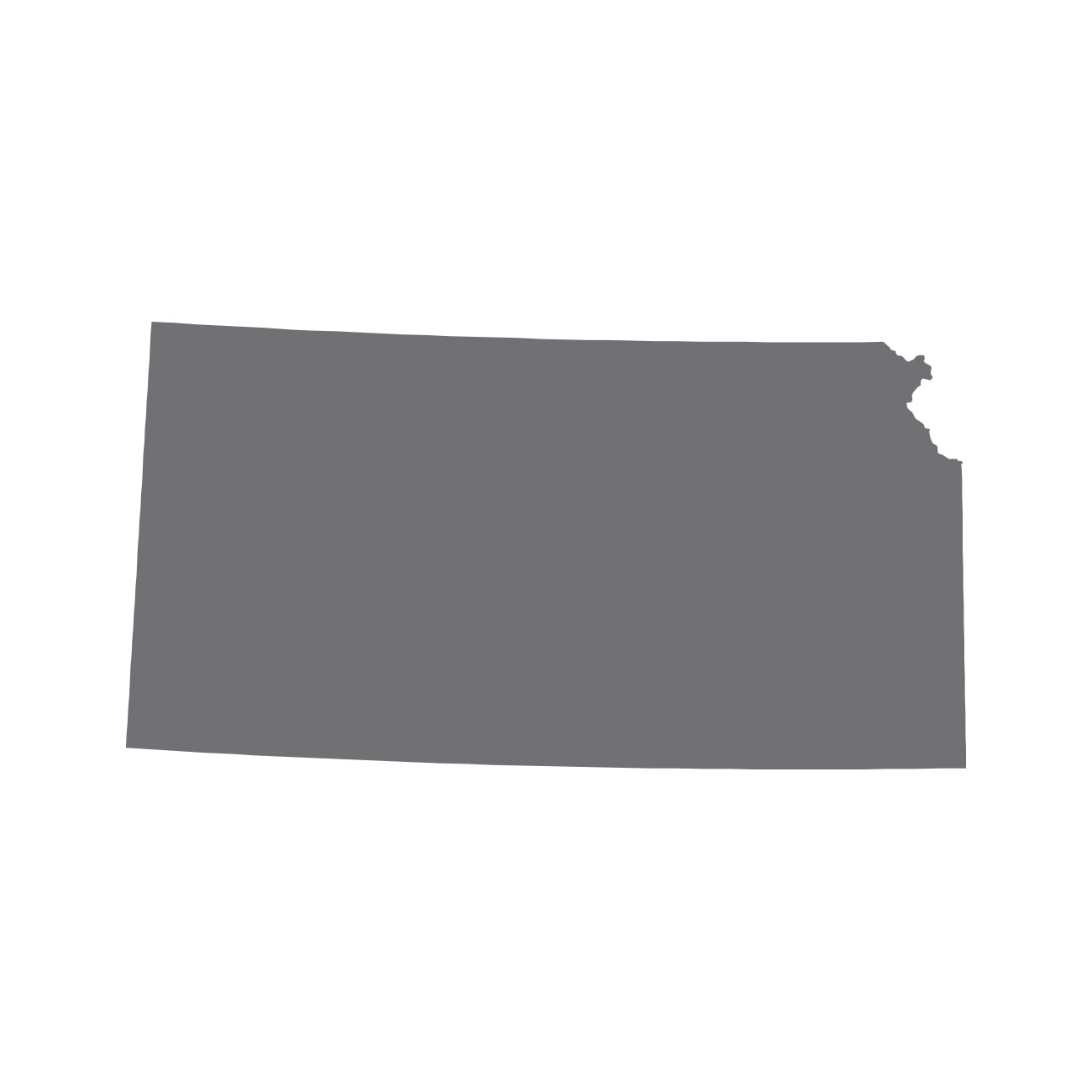 Kansas Shaped Sticker Decal Die Cut - Self Adhesive Vinyl ...