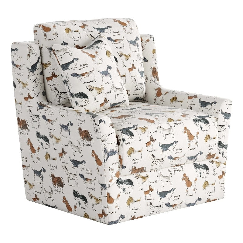 Southern Motion 41" Casting Call Fabric Swivel Glider in Rust Multi ...