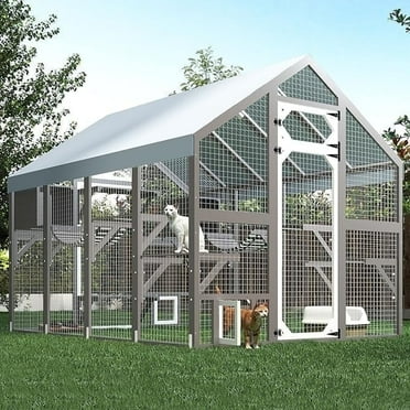 "Petscosset 110"" Large Catio Outdoor Pet Tall Shelter, Weatherproof ...