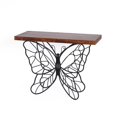 LuxenHome Modern Entry Hallway Butterfly Accent Console Table with Dark ...